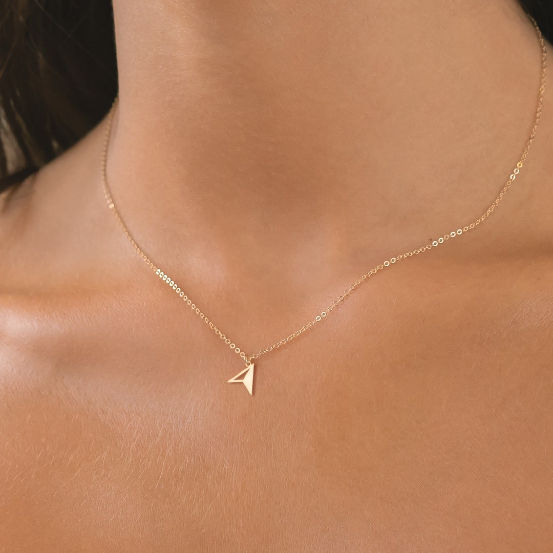 Compass Necklace GPS Jewelry Arrow Pendant Latitude Longitude ...