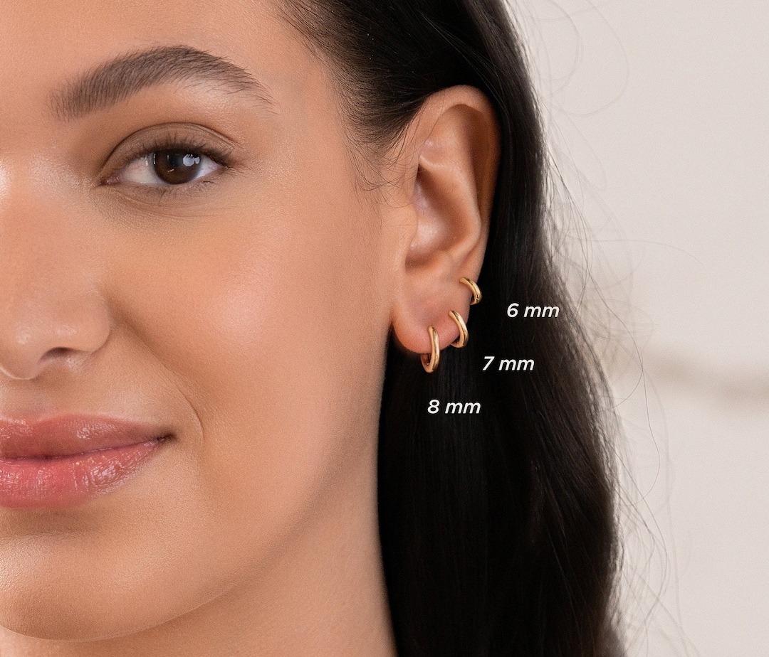 Gold Hoop Earrings, 18k Gold Plated Hoops, Gold Hoop, Small Hoop ...