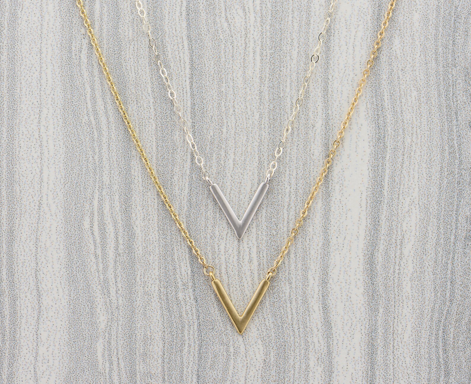 V Necklace Dainty Minimal V Necklace Simple Geometric - Etsy Canada
