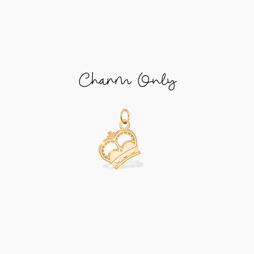 Crown Charm Add on Charm Gold Crown Pendant Princess Jewelry Gift for ...