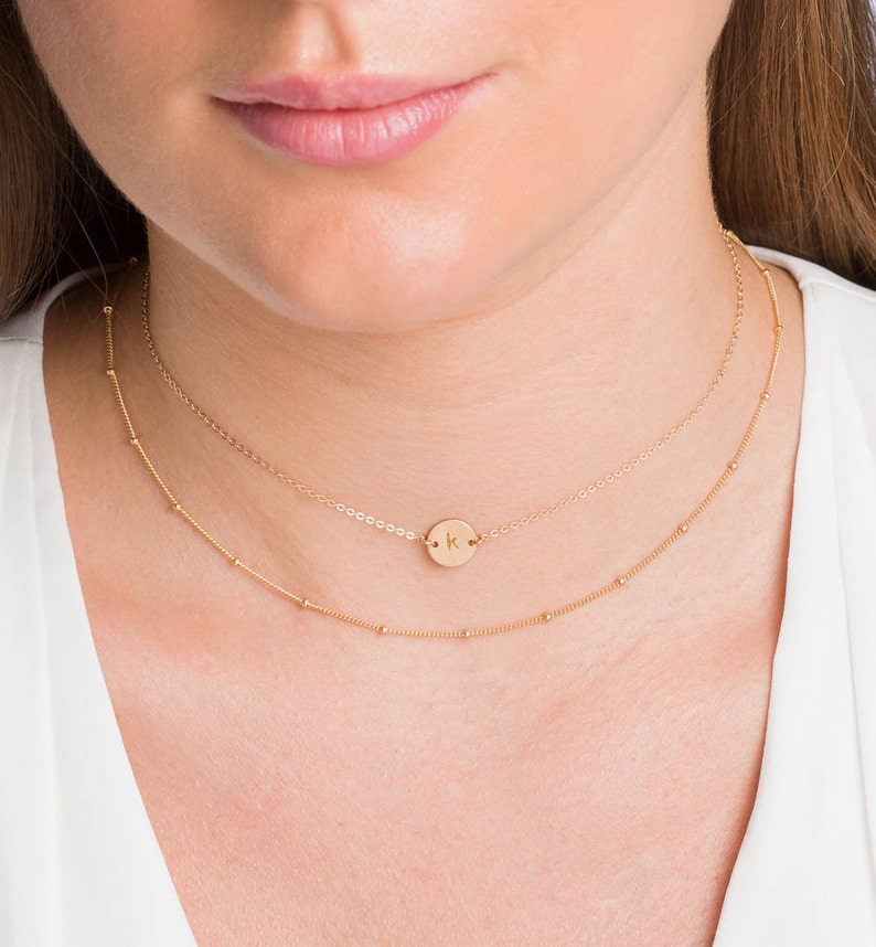 Dainty Chain Necklace, Gold, Rose Gold, Silver Layering Necklace ...