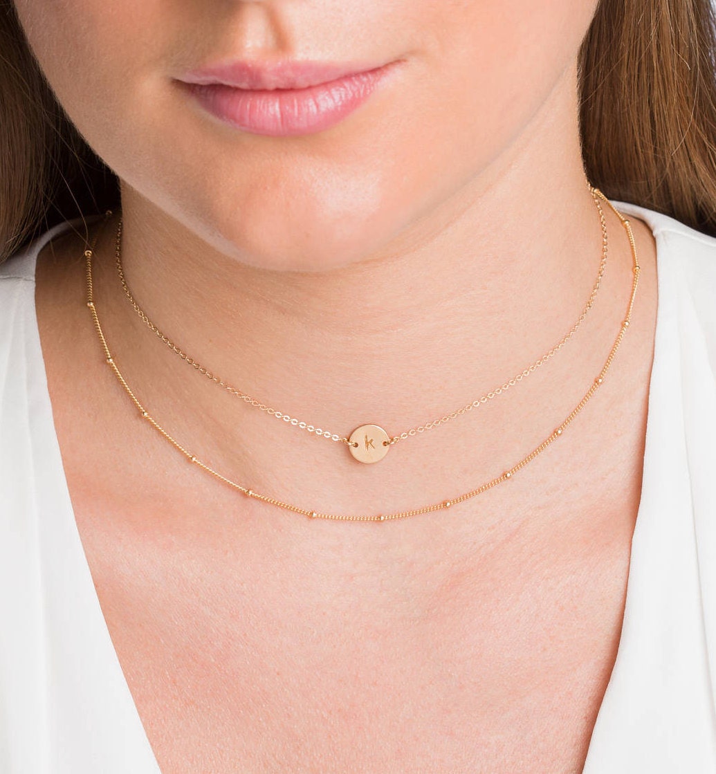 Dainty Chain Necklace Gold Rose Gold Silver Layering | Etsy