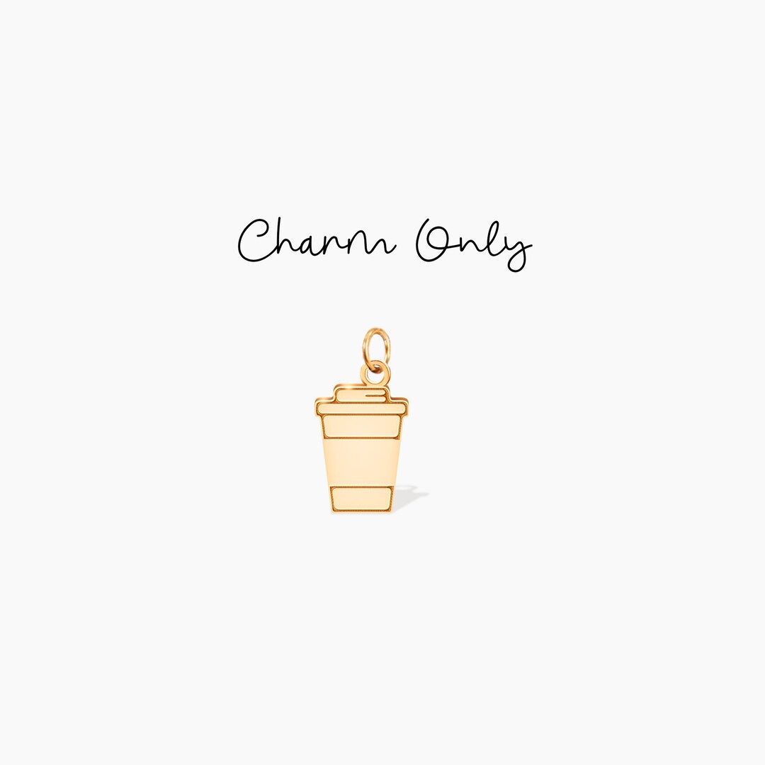 Coffee Cup Charm Add on Charm Caffeine Lover Jewelry Morning Brew ...