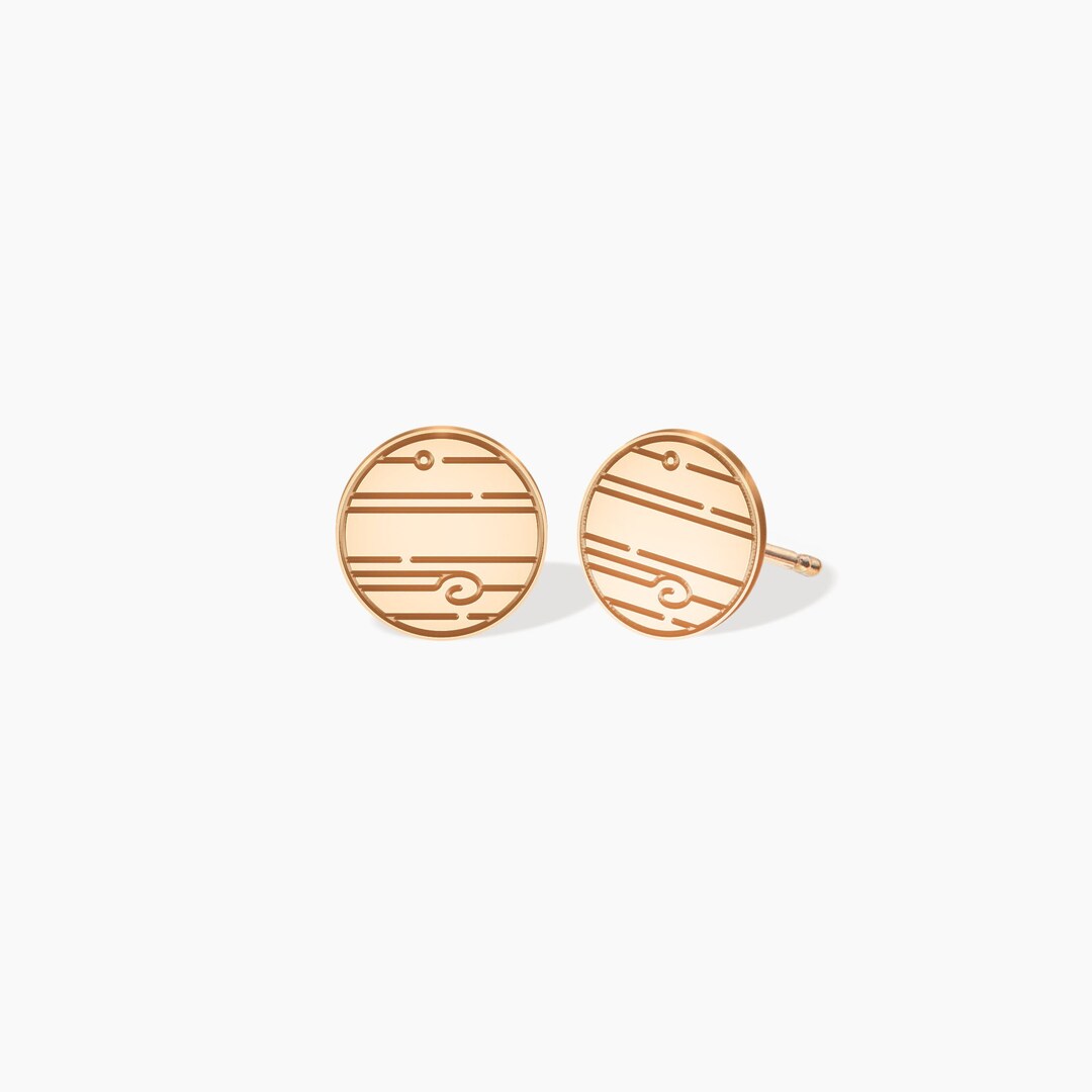 Jupiter Earrings, Dainty Space Earrings, Gold, Silver, Rose Gold ...
