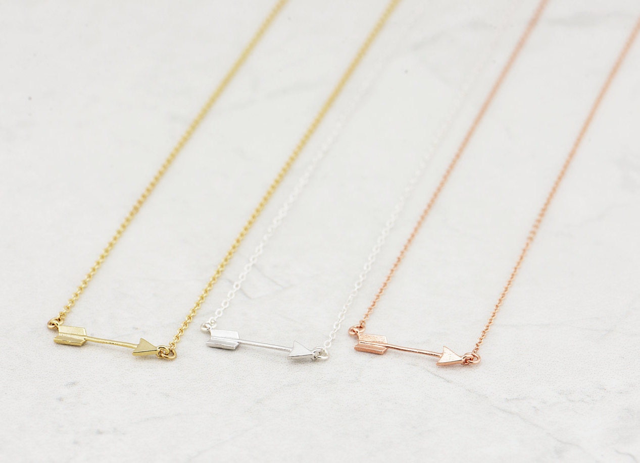 Tiny Arrow Necklace, Mini Arrow Necklace,gold Arrow Necklace, Dainty ...
