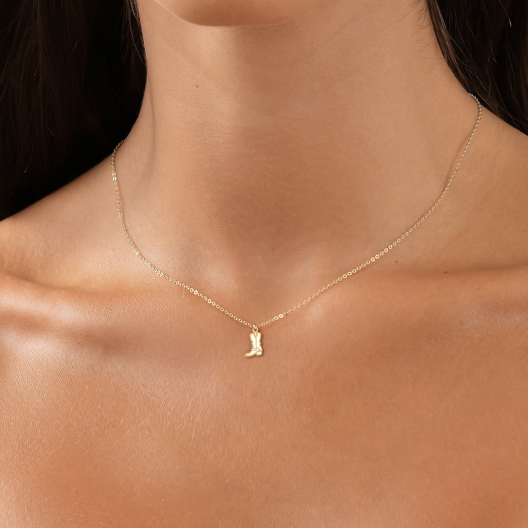 Dainty Cowboy Boot Necklace, Whimsical Gift, Fun Jewelry Gift, Birthday ...