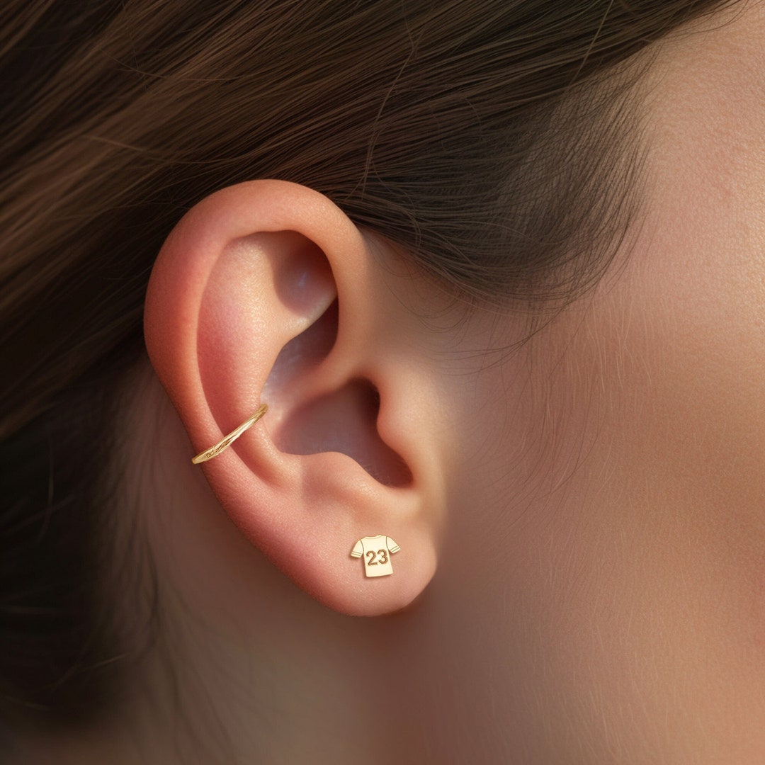 Mini Sport Jersey Earrings, Volleyball Jewelry, 14k Gold Filled ...