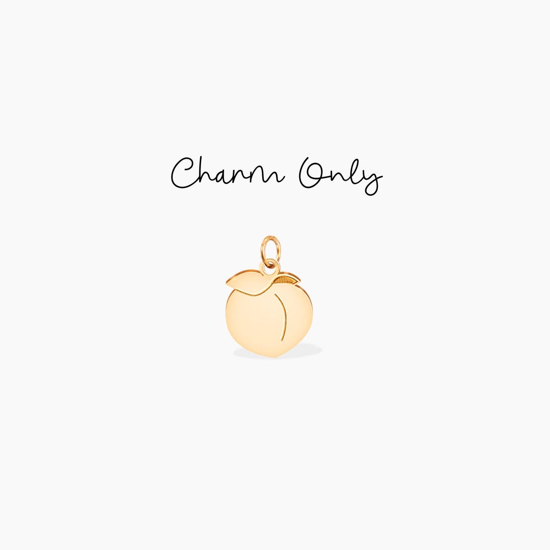 Peach Charm Fruit Pendant Add on Charm Bridesmaid Jewelry Cute Charm ...