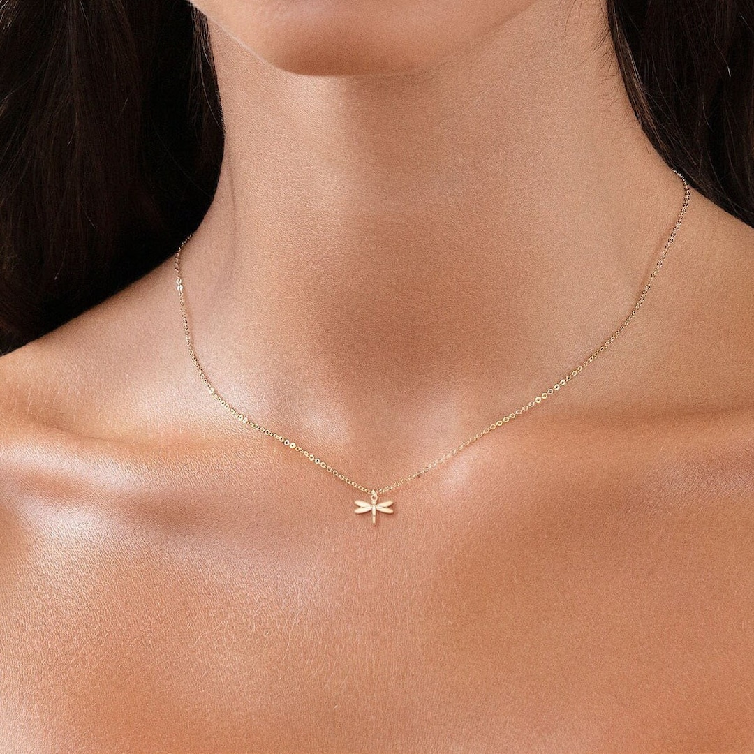 Dragonfly Necklace Nature Inspired Jewelry Dragonfly Pendant Charm Gift ...