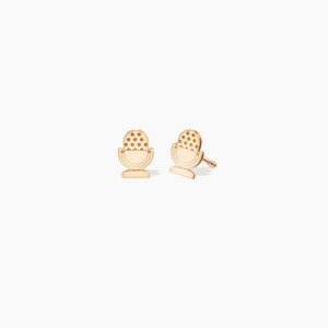 Microphone Earrings in 14K Gold Filled, Sterling Silver, 14K Rose Gold ...