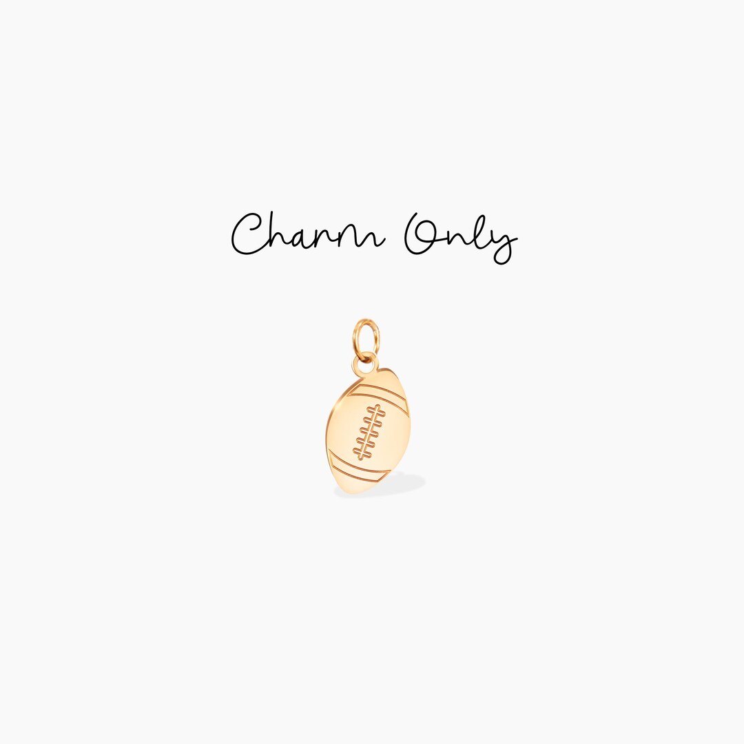 Football Charm Sports Jewelry Add on Charm American Football Pendant ...