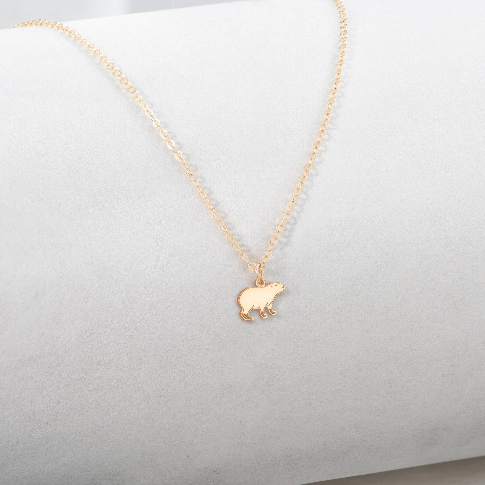 Capybara Necklace Silver Capybara Pendant Capybara Charm Unique Forest ...