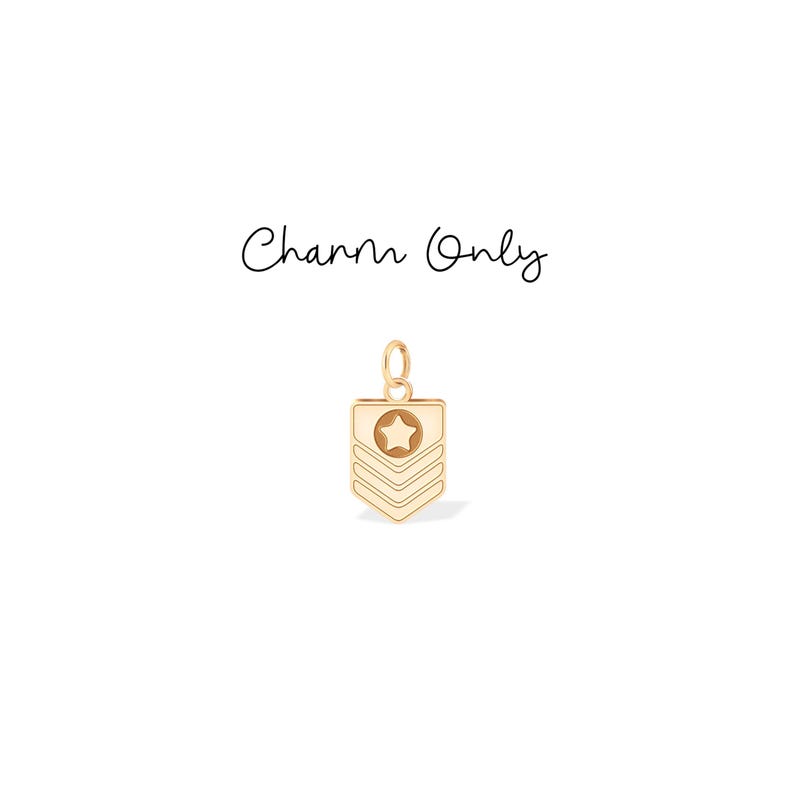 Military Officer Rank Insignia Pendant Charm: Sterling Silver, Gold ...