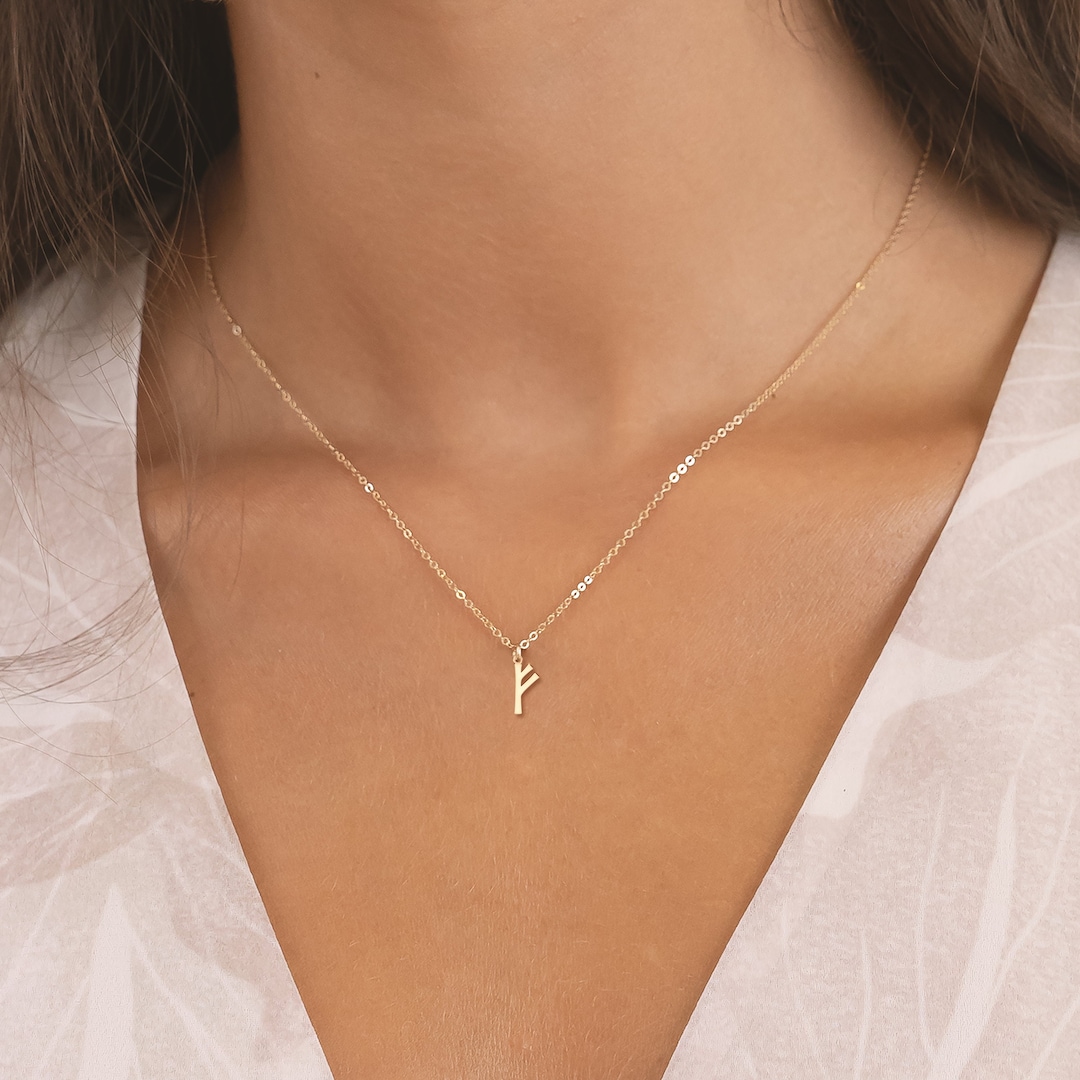 Runes Charm Necklace Available in 14k Gold Filled, 14k Rose Gold Filled ...