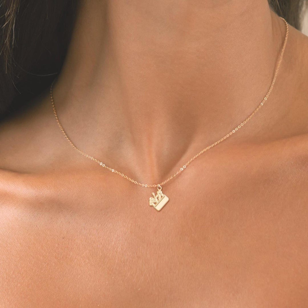 Wrench Tool Pendant Necklace: Sterling Silver, Gold Filled, 14K Solid ...