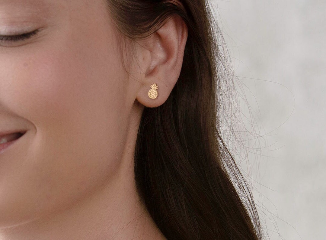 Pineapple Stud Earrings Pineapple Earrings Pineapple - Etsy