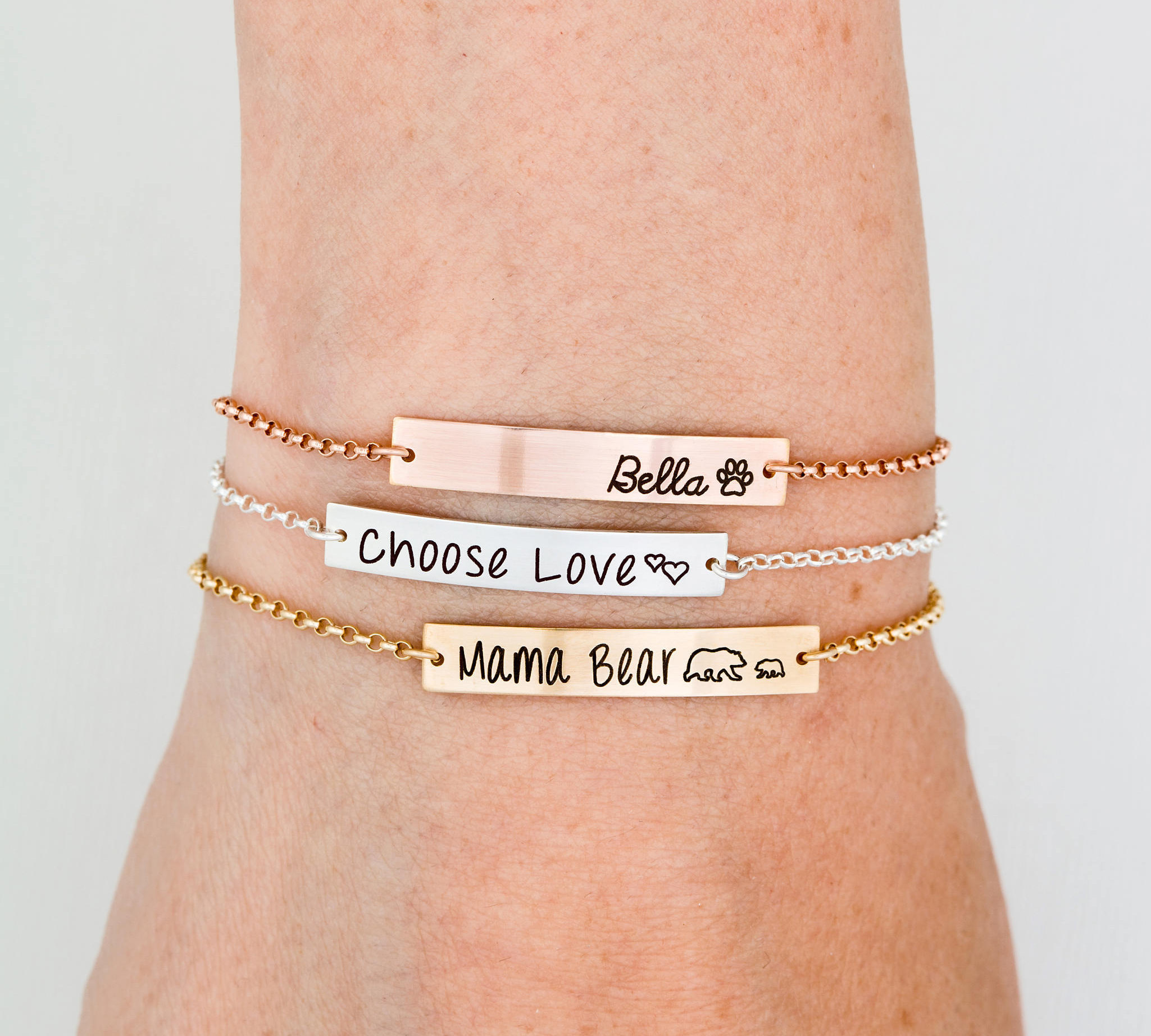 Gold Bar Bracelet Handwritten Bar Bracelet Your Handwritting | Etsy