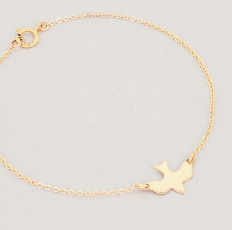 Gold Bird Bracelet Dove Bracelet Bird Bracelet GOLD | Etsy