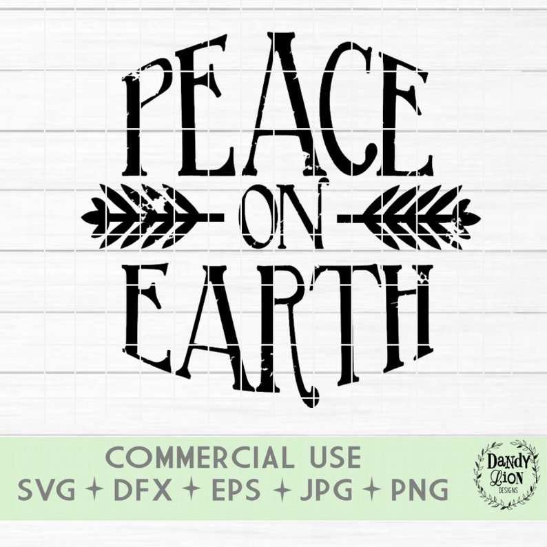 Peace on Earth SVG Cut File - Etsy