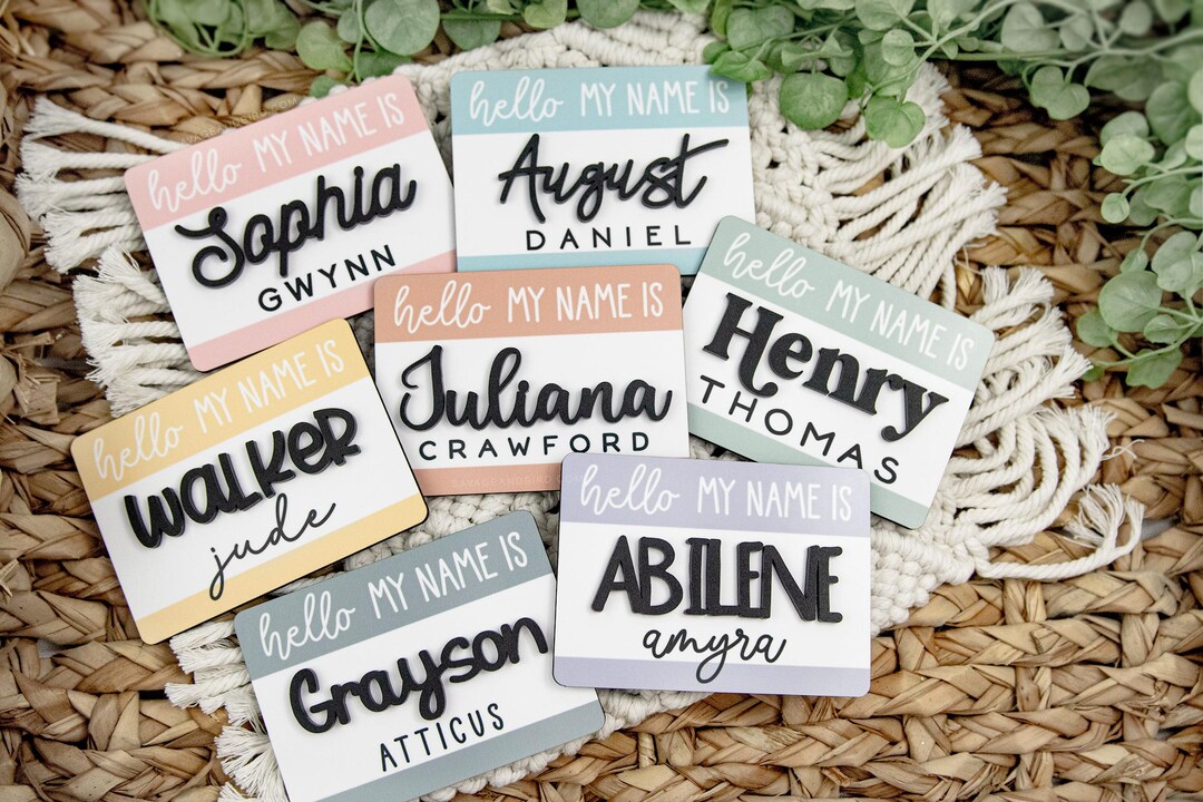 Personalized Baby Name Sign: Acrylic Newborn Announcement - Etsy