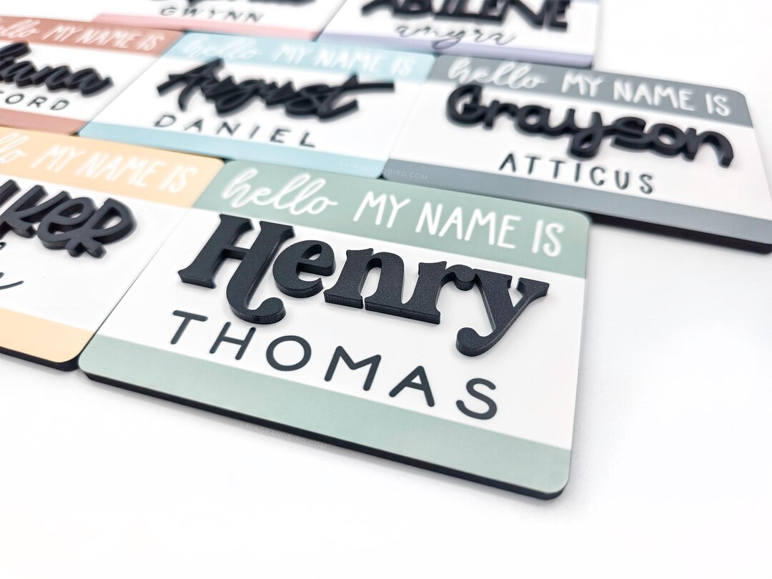 Personalized Baby Name Sign: Acrylic Newborn Announcement - Etsy