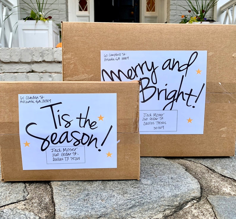 Holiday Mailing Label Instant Download - Tis the Season! - Etsy