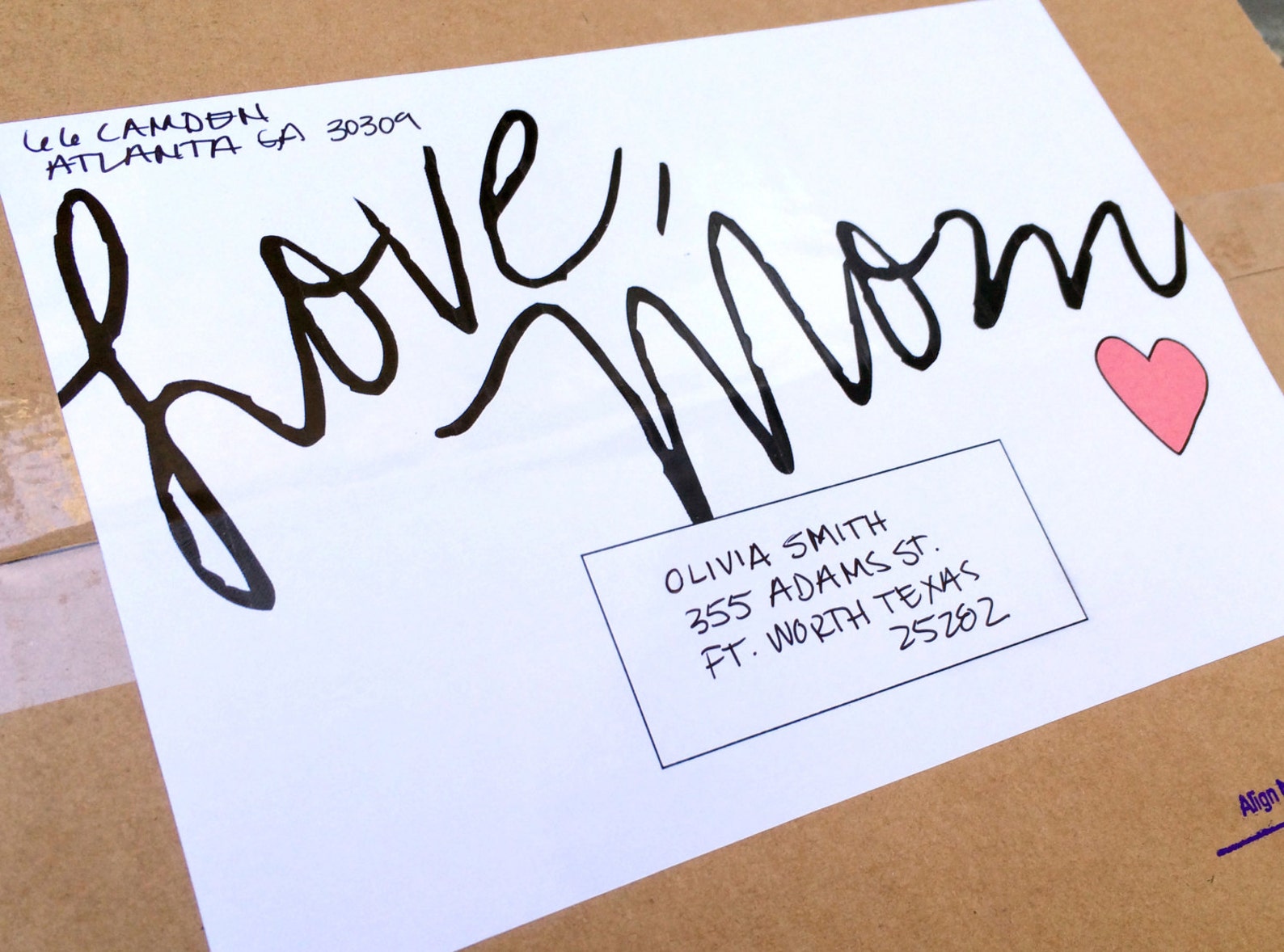 LOVE, MOM Care Package Label Instant Download - Etsy