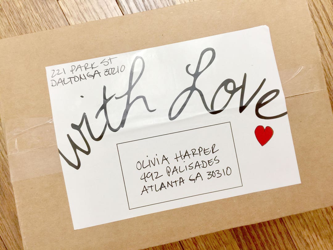 WITH LOVE Care Package Label Instant Download - Etsy