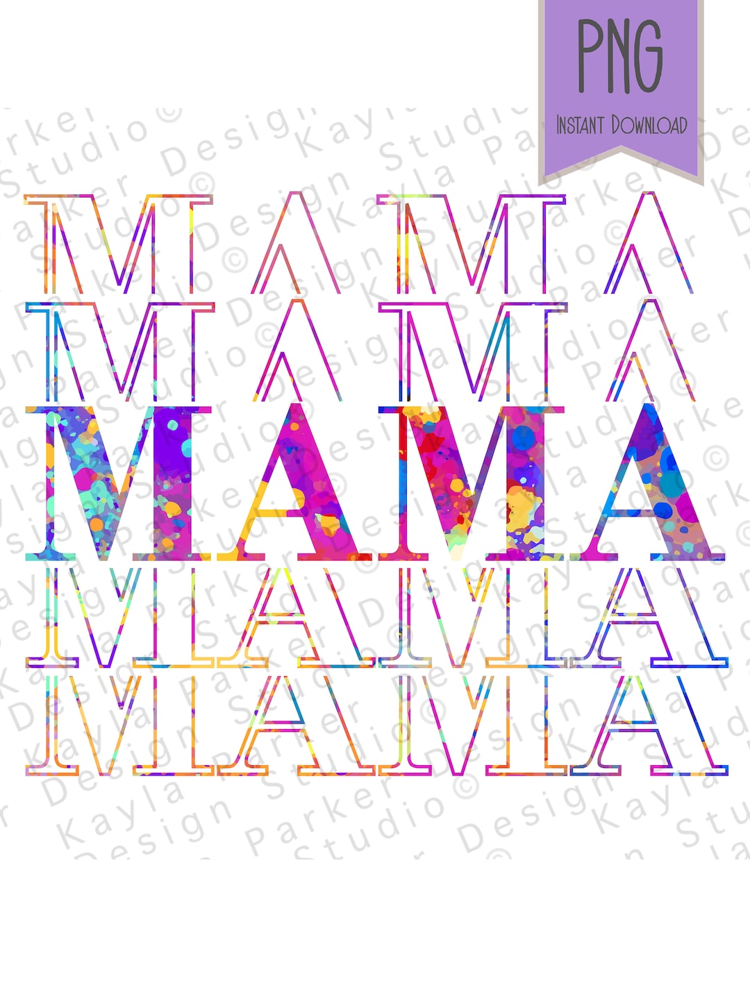 MAMA Color Splash instant Download Sublimation/printable HTV File - Etsy