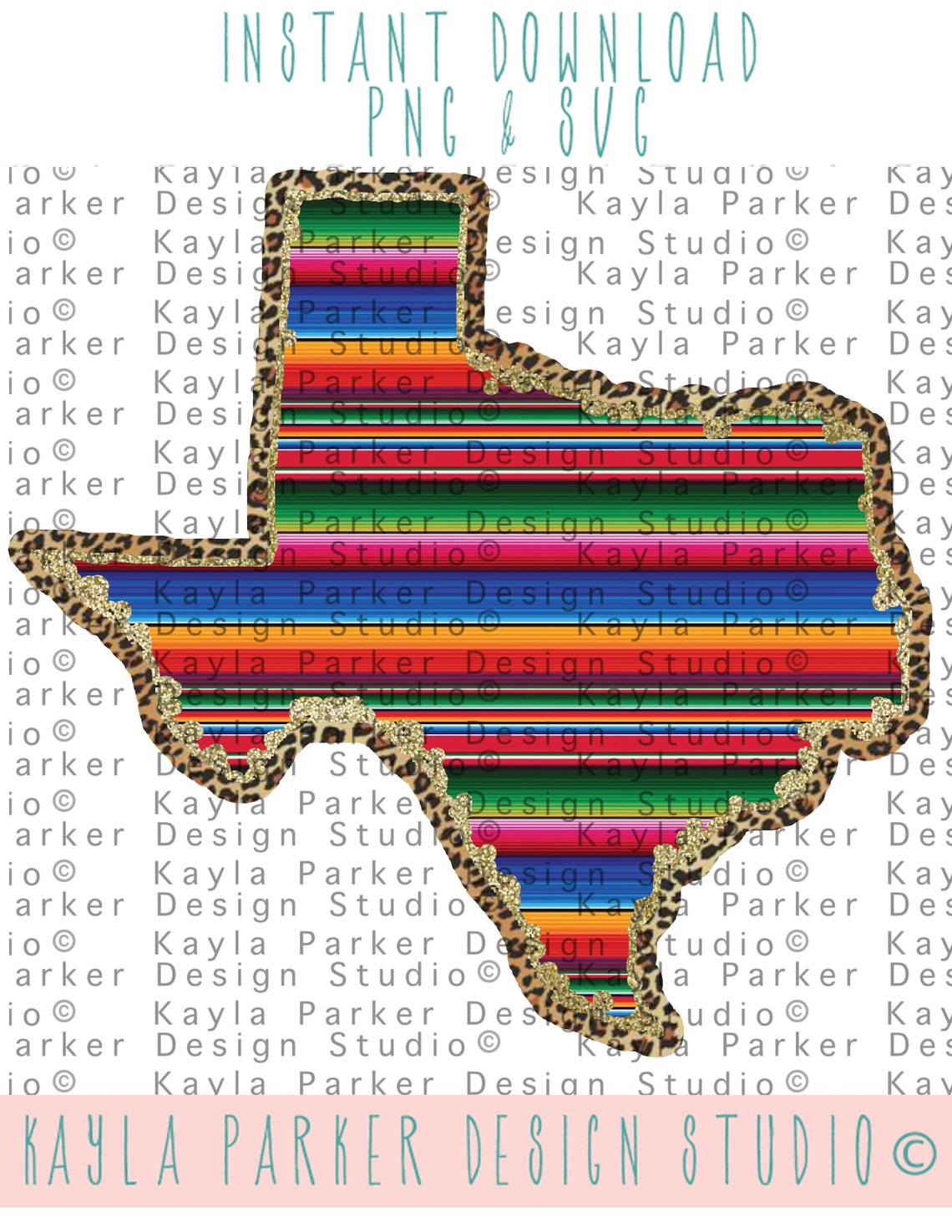 Serape & Leopard Texas instant Download Sublimation/printable HVT File ...