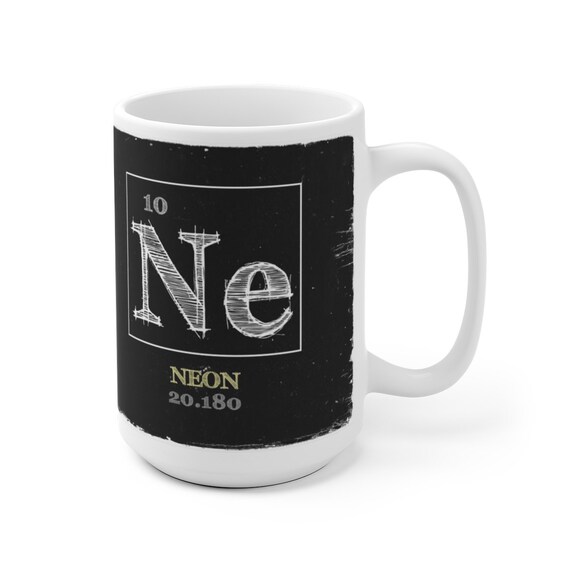 Neon Ne Periodic Table of Elements Coffee Mug Chemistry Mug | Etsy