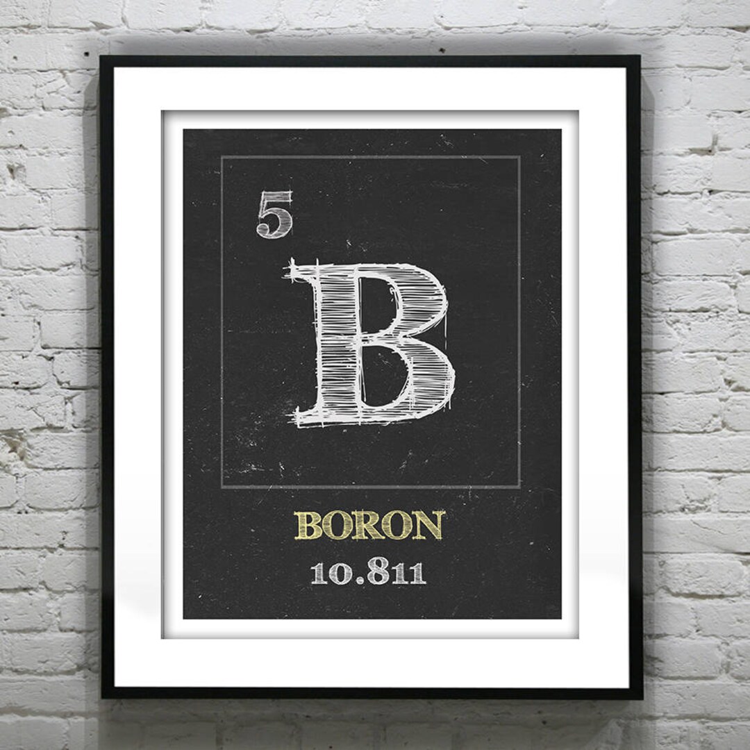 Periodic Table Boron Poster Art Print Periodic Table of - Etsy
