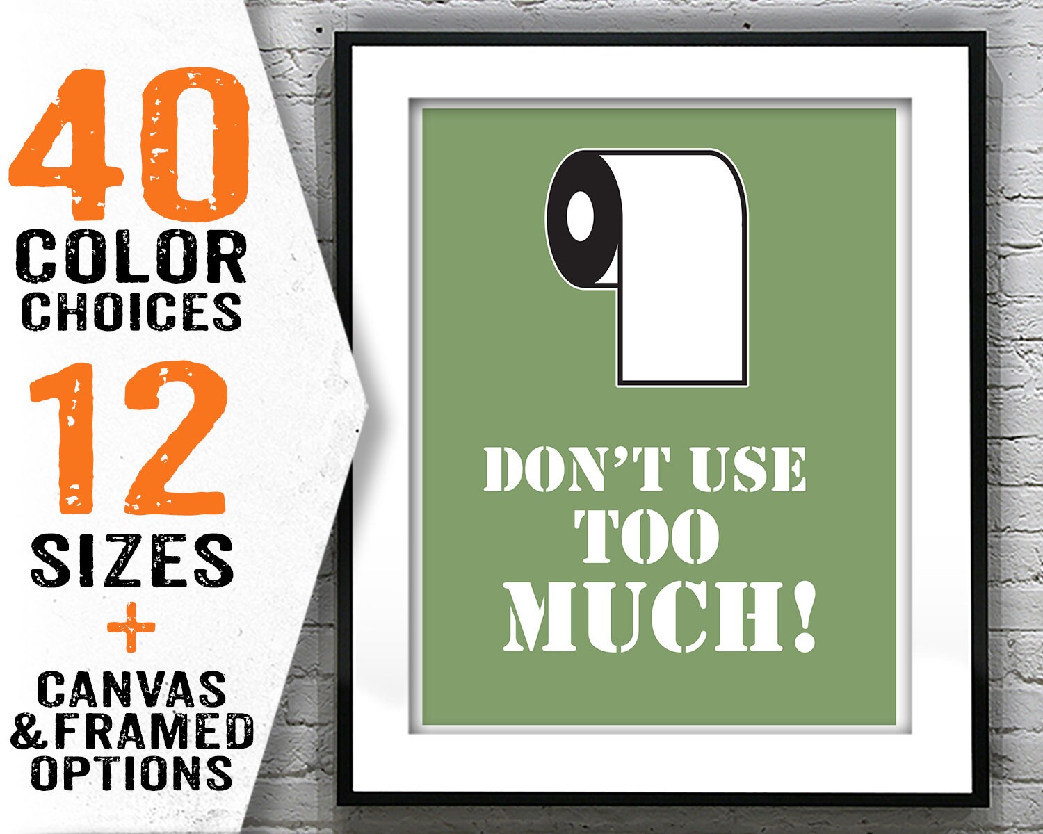 Don't Use Too Much Toilet Paper Roll Quarantine Lock Down | Etsy