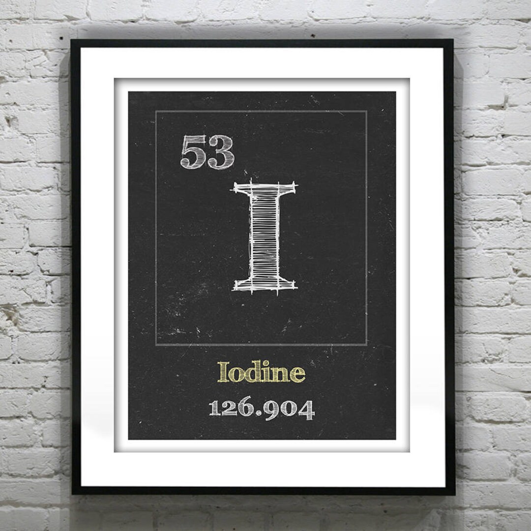Periodic Table Iodine Poster Art Print Periodic Table of - Etsy