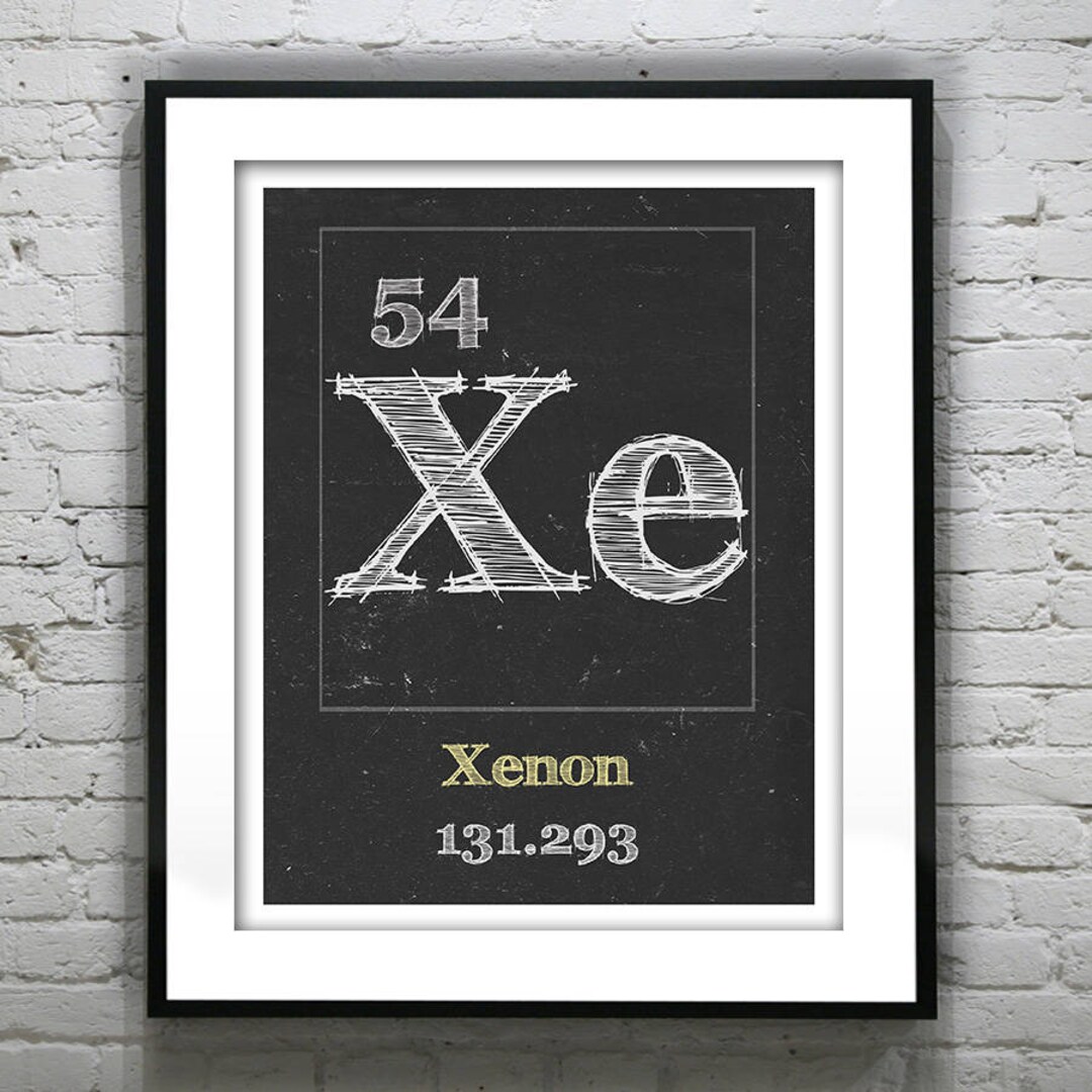 Tabla periódica Xenon Poster Art Print Tabla periódica de - Etsy España