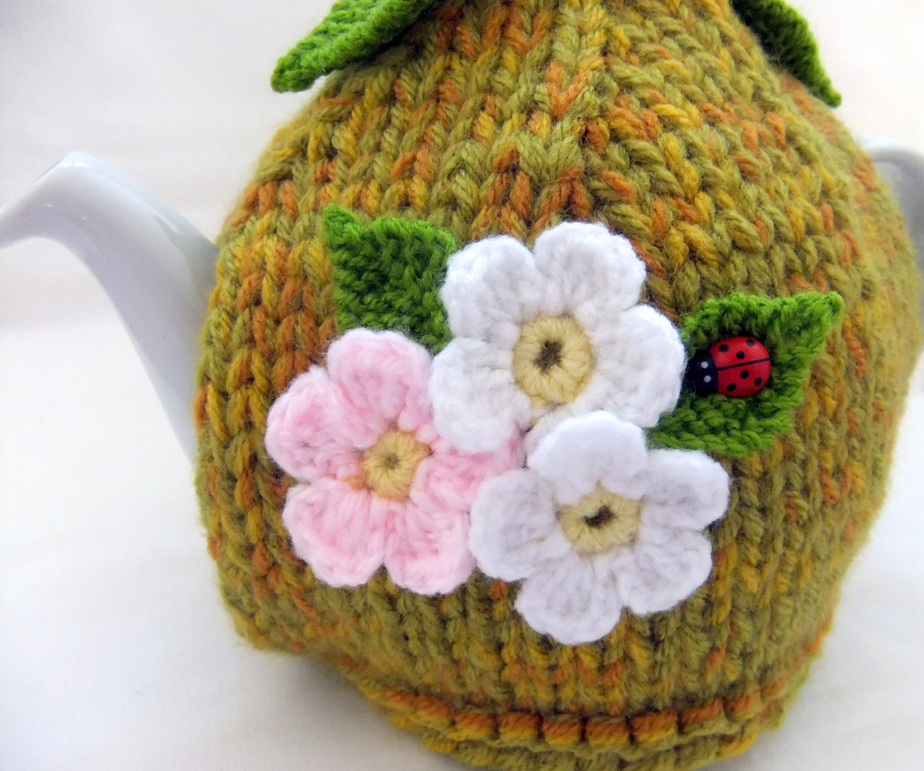 Hand Knitted/crochet Golden Russet Apple Tea Cosy available in 2 & 4 ...