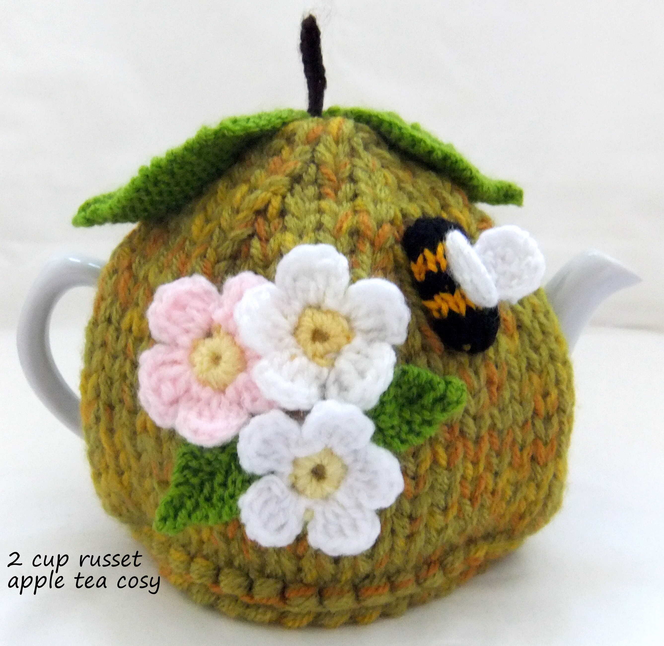 Hand Knitted/crochet Golden Russet Apple Tea Cosy available in 2 & 4 ...
