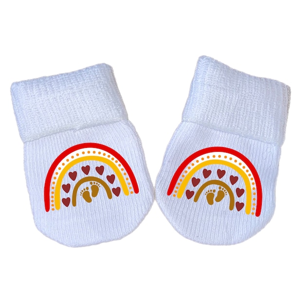 Rainbow Mittens - Etsy