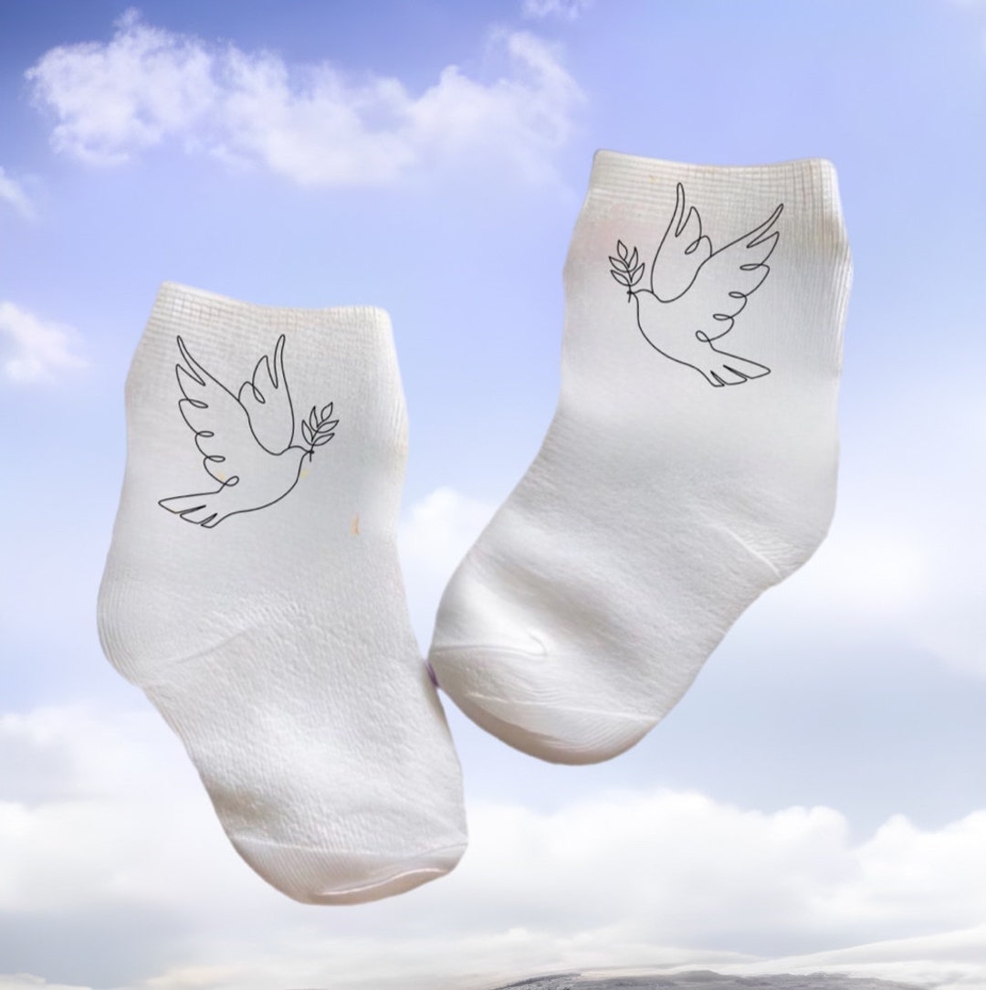 Baby/toddler/child Cute Dove Socks. Multiple Sizes Offered. Choose From ...