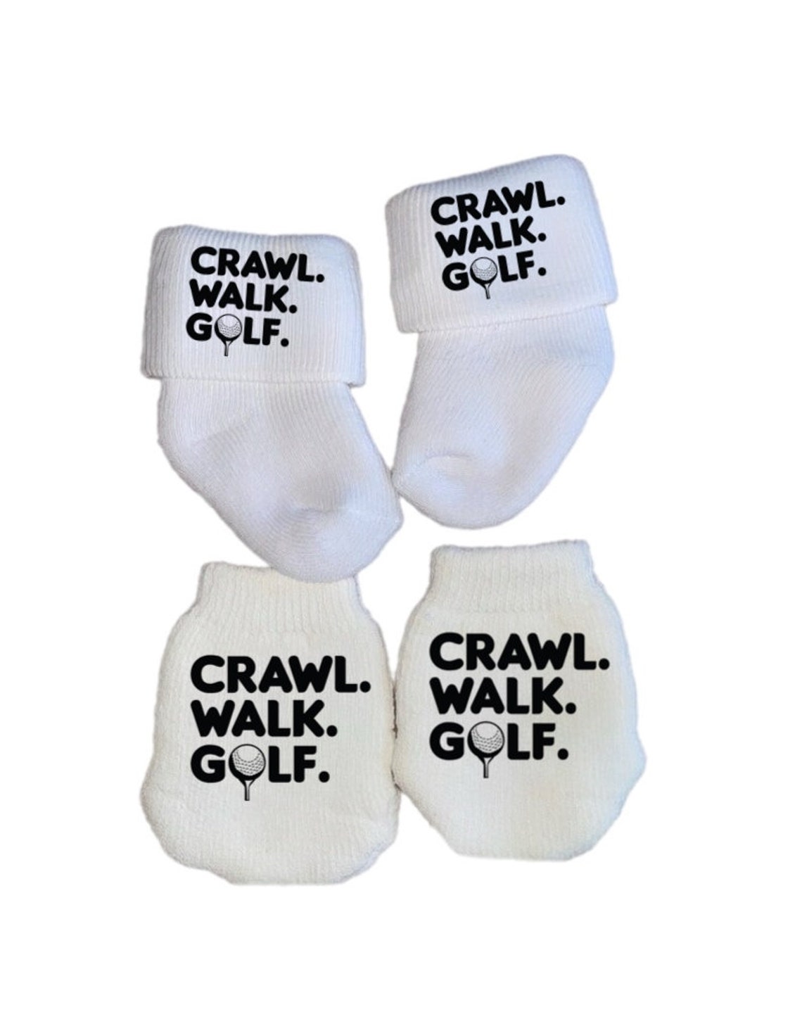 Baby Bodysuit With Crawl Walk Golf. You Choose Size. Great Gift 1st ...