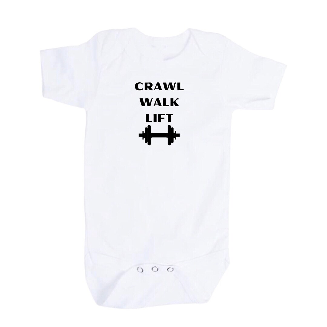 Baby Bodysuit With Crawl Walk Lift. You Choose Size 1st Keepsake! Great ...