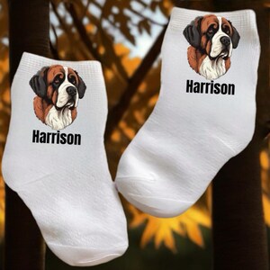 Baby/toddler/child Cute St Bernard Socks Wirh or Without Name. Multiple ...