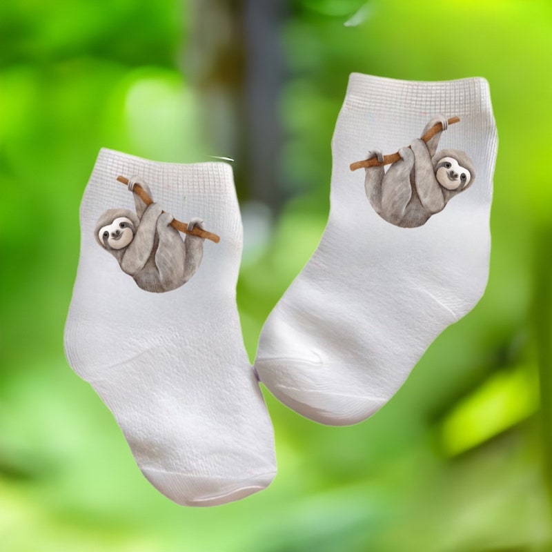 Sloth Fuzzy Socks - Etsy