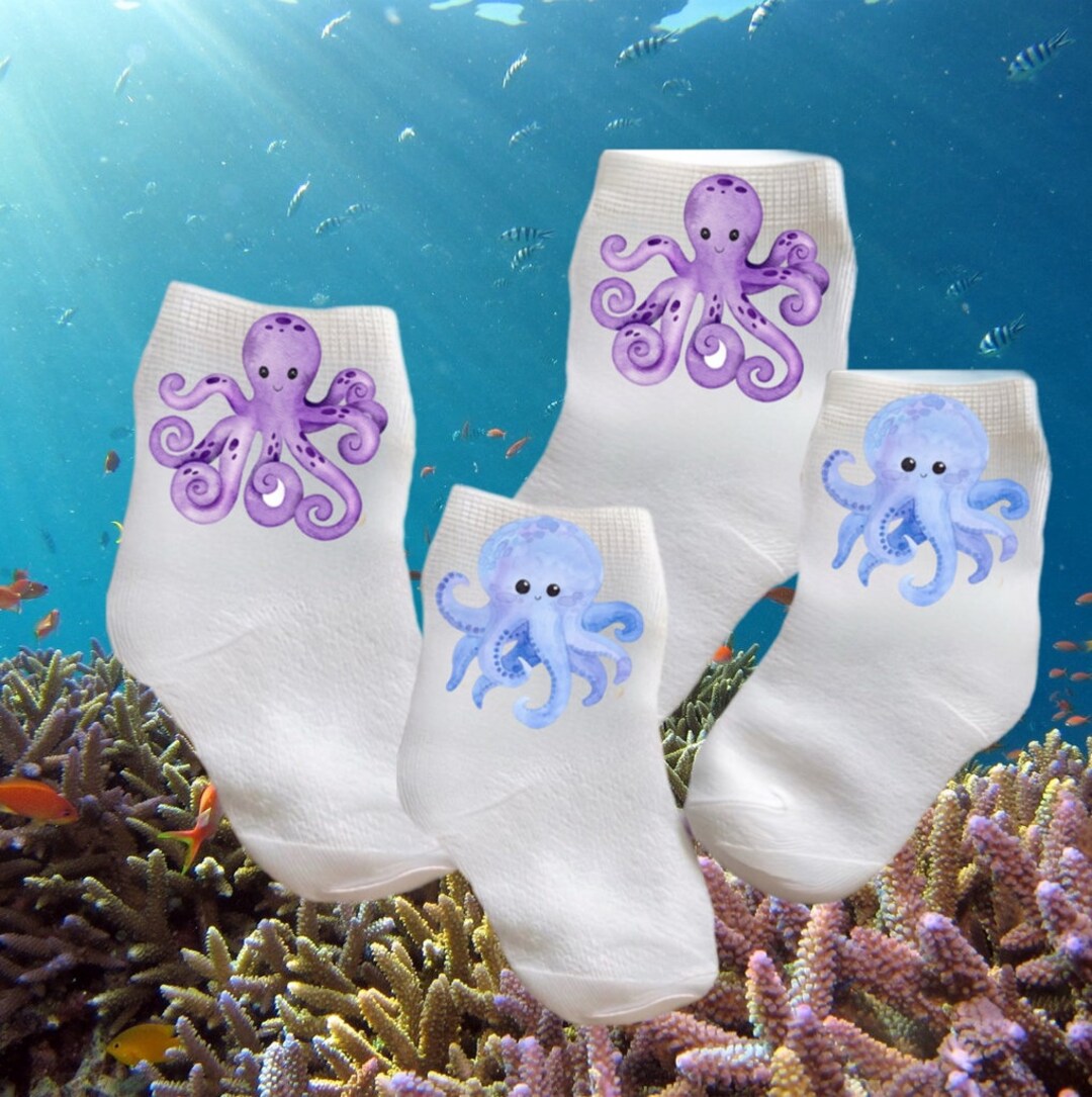 Baby/toddler/ Child Octopus Socks Size. Multiple Sizes Offered. Choose ...