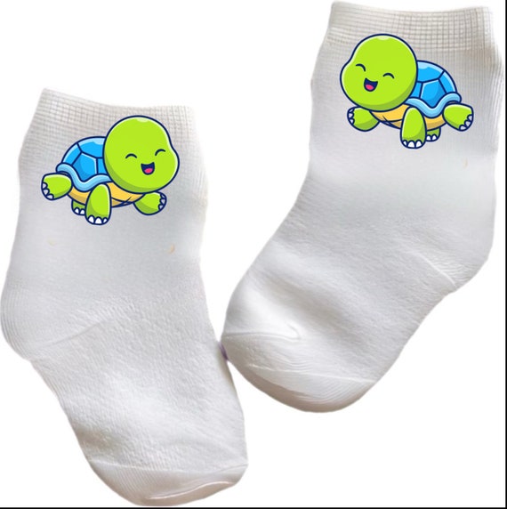 Baby toddler child Turtle Socks With or Without Bow. Multiple Sizes Offered. Choose From 0 6 Months to 10 Years. Cute Baby Gift Etsy Ireland