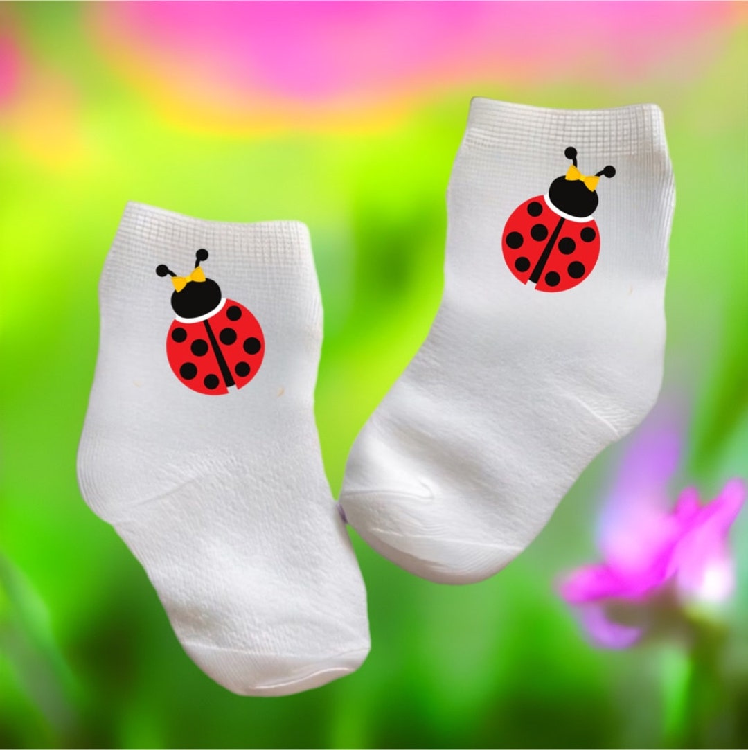 Baby/toddler/child Cute Ladybug Socks Size 1-2 Years OR 2-4 - Etsy
