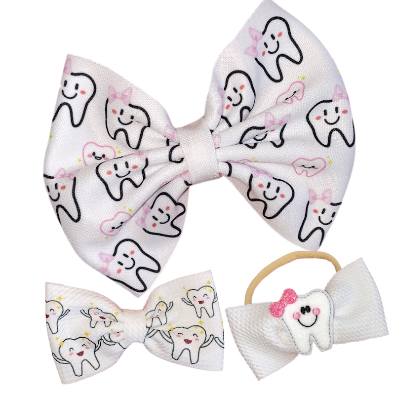 Tooth With Bow Svg - Etsy