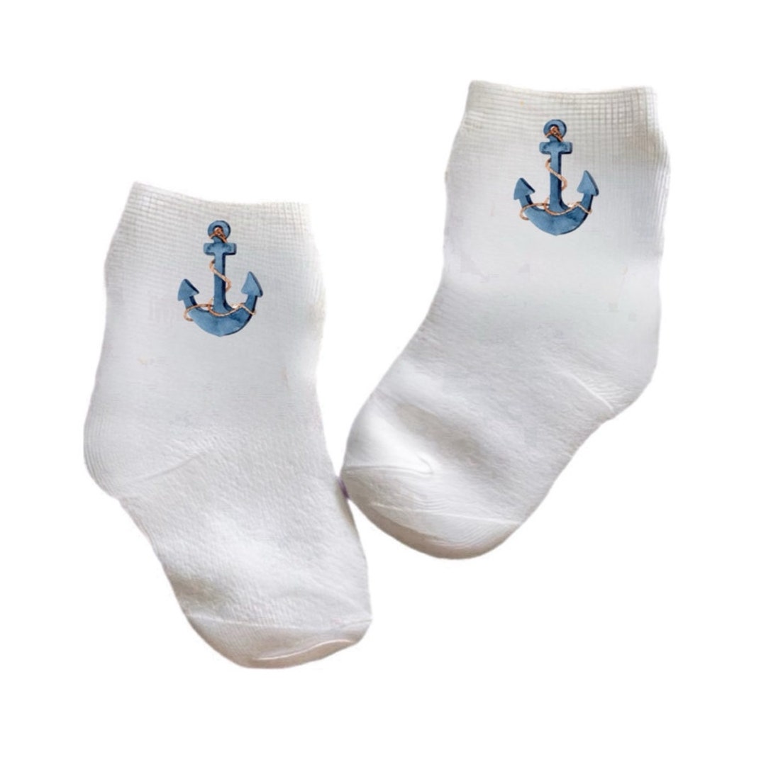 Baby/toddler/child Anchor Socks. Multiple Sizes Offered. Choose From 0 ...