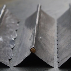 3 Long Large Scallop Roll Topped LEAD RIDGING - Etsy