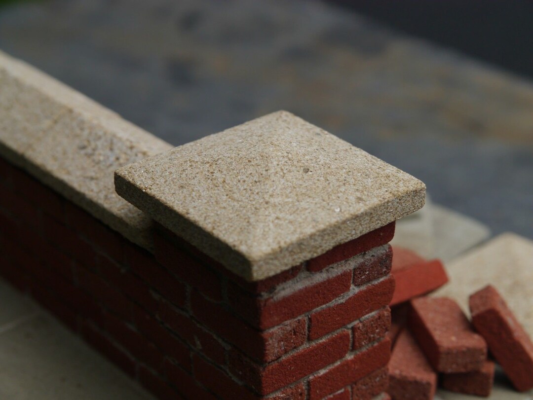 Set of 2 35mm REAL Sandstone Miniature Pier Cappings - Etsy